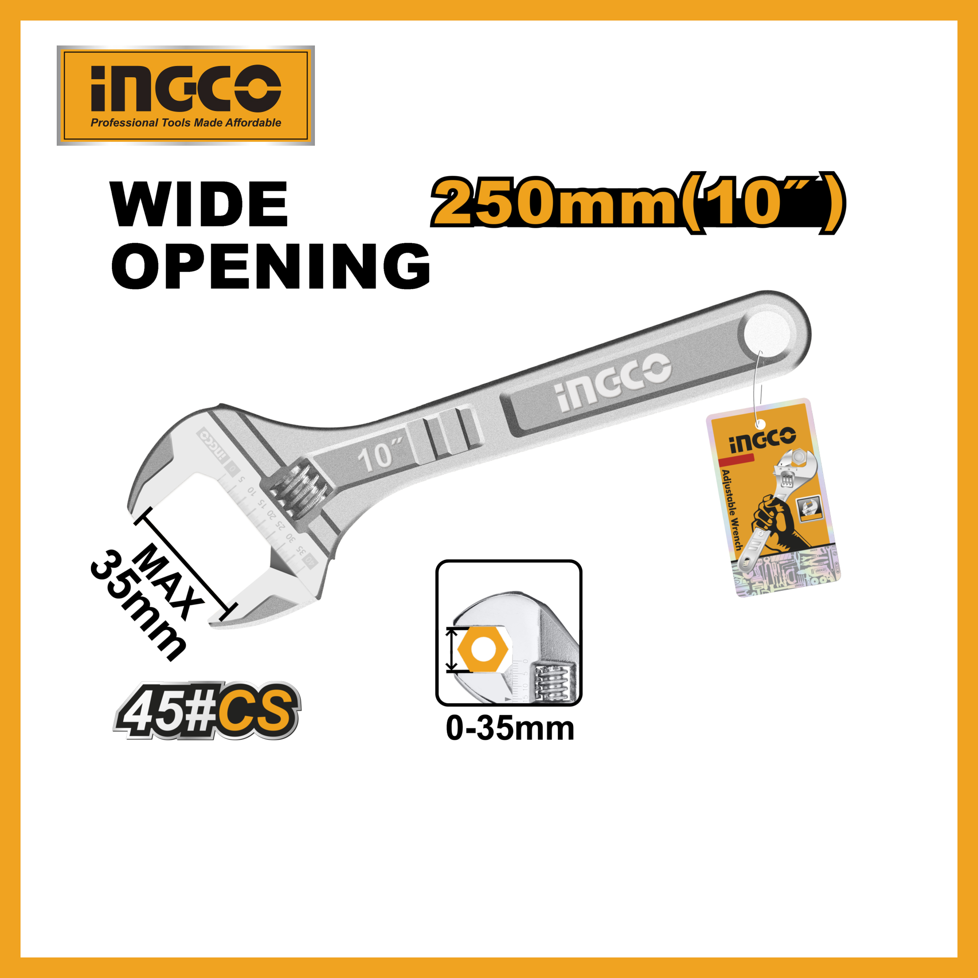 INGCO Adjustable wrench /150mm/200mm/250mm/300mm | Daraz.com.np