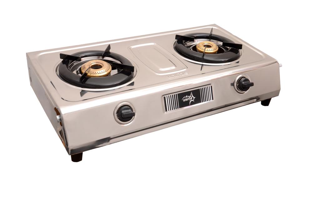 Unirize Stainless Steel Supreme 2 Burner Auto Igniton Gas Stove