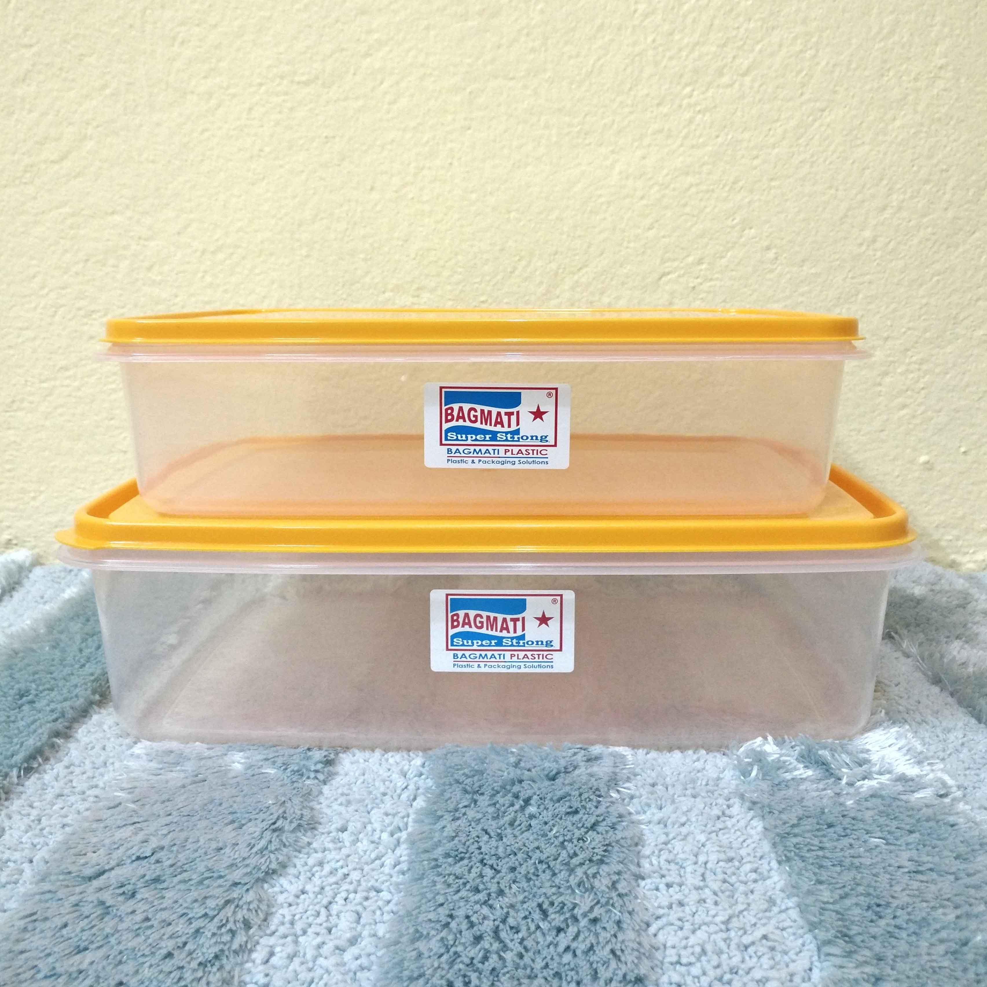 Multipurpose Plastic Storage Container Set of 2 – Large Capacity ...