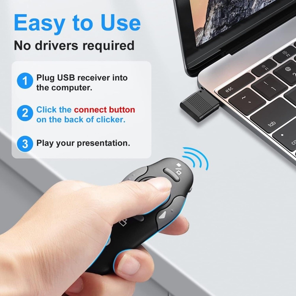 Comfortable Grip Control Powerpoint Smart Presenter Meeting Infrared ...