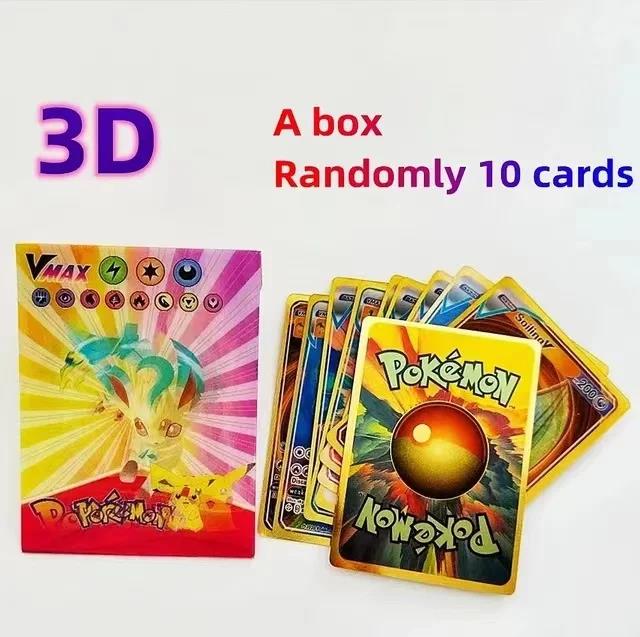 2024 60Pcs Pokemon 3D Shining Rainbow Cards English Vmax Gx Charizard ...