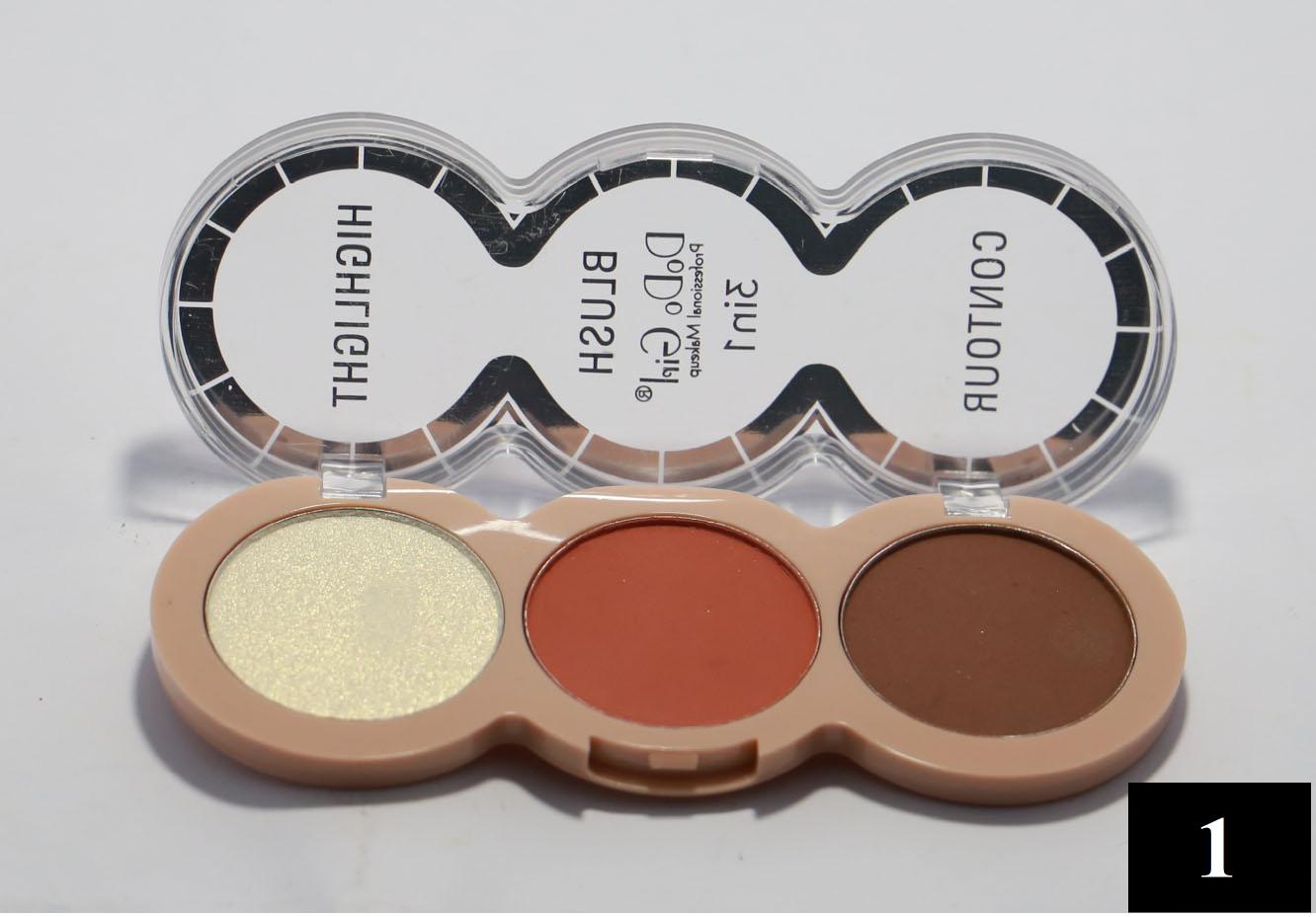 Dodo Girl 3 in 1 Professional Contour, Blush, Highlighter Palette - 10g ...
