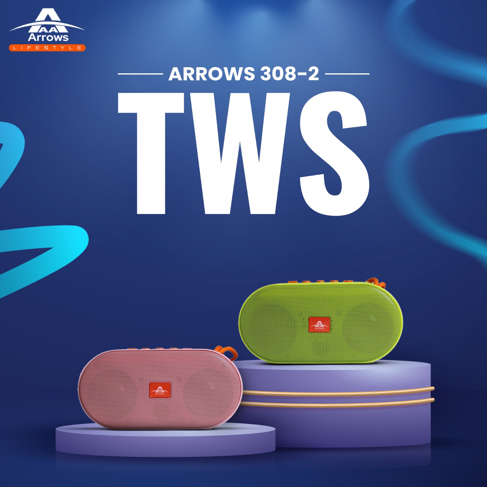 Arrows 308-2 Portable Speaker II 8 Hours Play Time II FM Radio Function ...