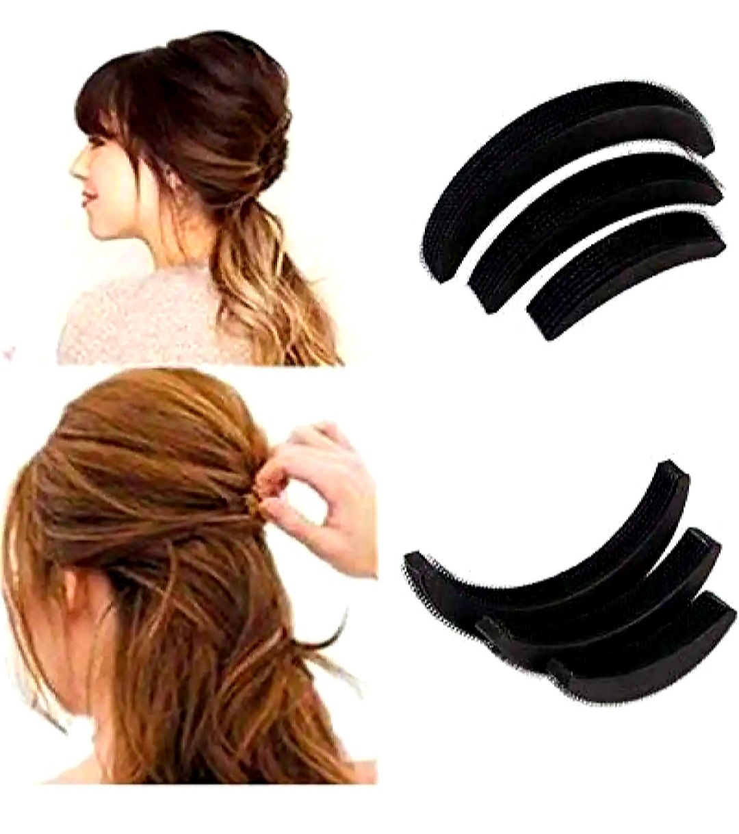 High Hair Volumizer Banana Bumpit Puff - Set of 3 Pcs | Daraz.com.np