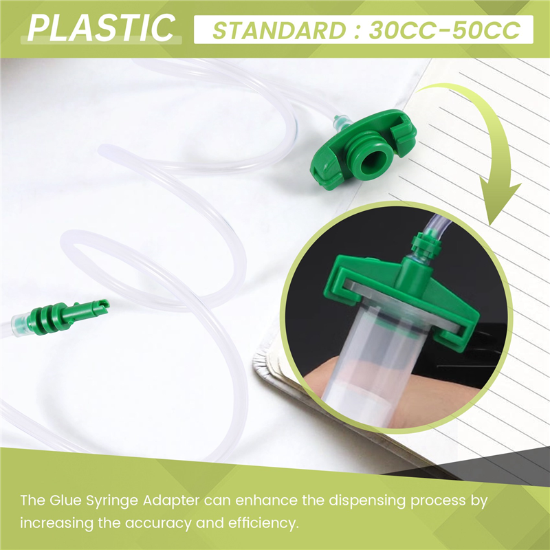 30CC-50CC Plastic Transparent Air Tubing Glue Dispenser Syringe Adapter ...