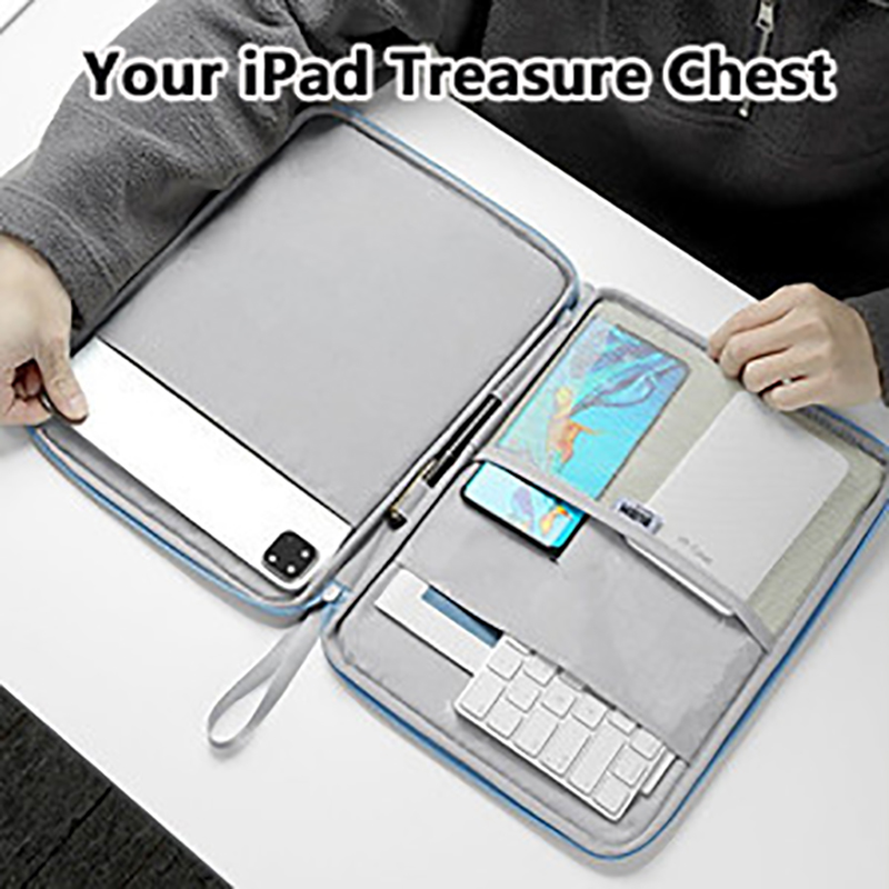 Pu Leather Multifunctional Waterproof Tablet Bag Layered Storage Bag ...