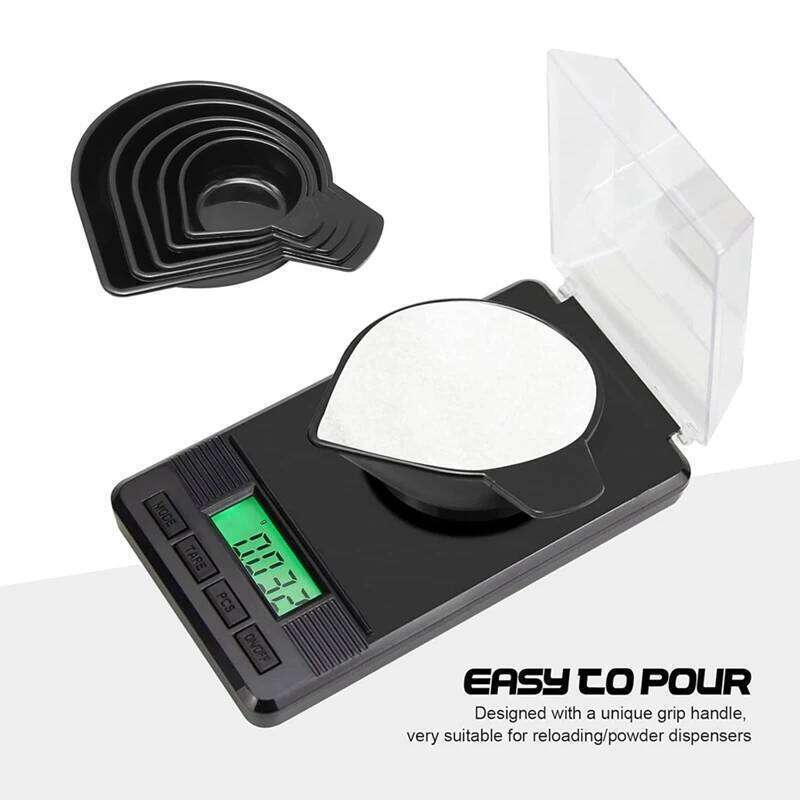 5 Sizes Weighing Pans Scale Pan Black Plastic For Weigh Liquid Powder ...
