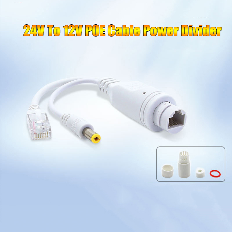 1pc POE Cable Splitter 24V Convert Into 12V 2A Power Supply Separator ...