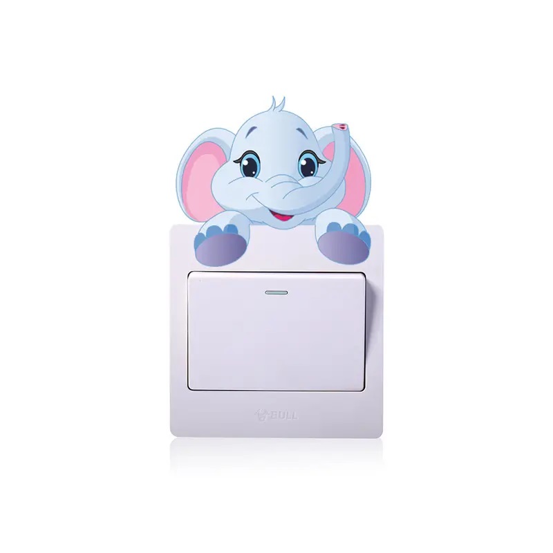 Cute Animals Elephant Panda Light Switch Sticker Art Home Decor | Daraz ...