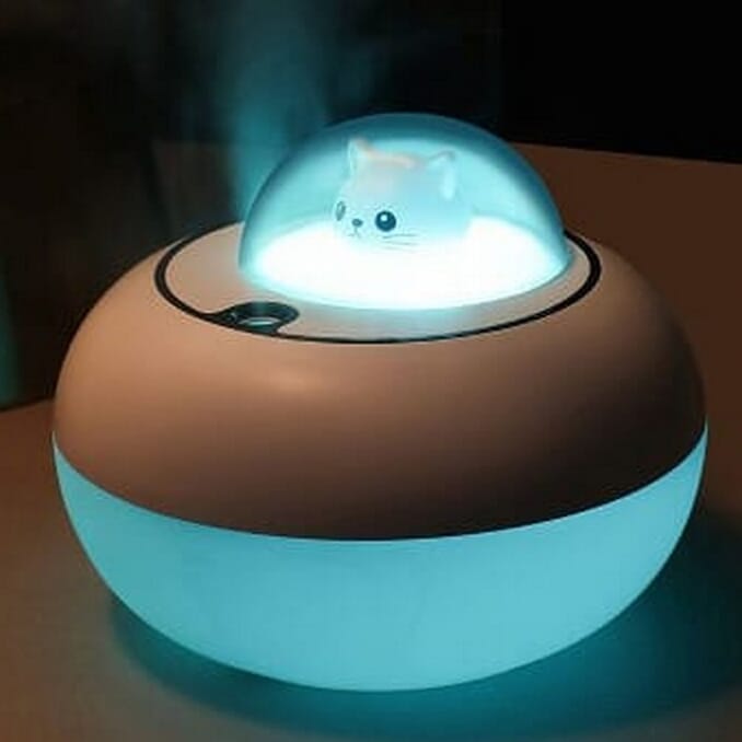 portable Cute Cat USB Spraying Air Humidifier Mini Ultrasonic Aroma ...