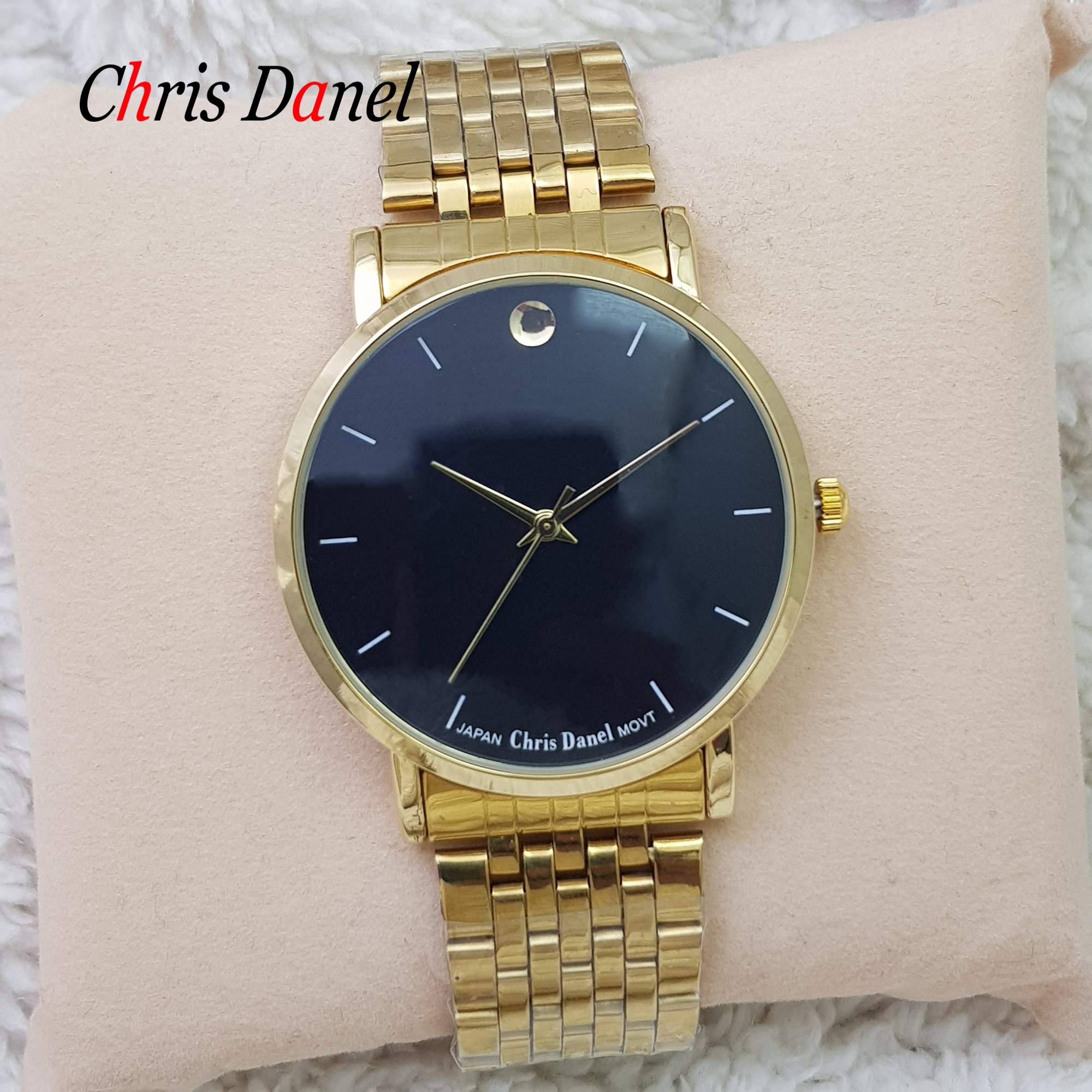 Chris Danel Luxury Men Casual Design Round Dial Quartz Stainless Steel ...