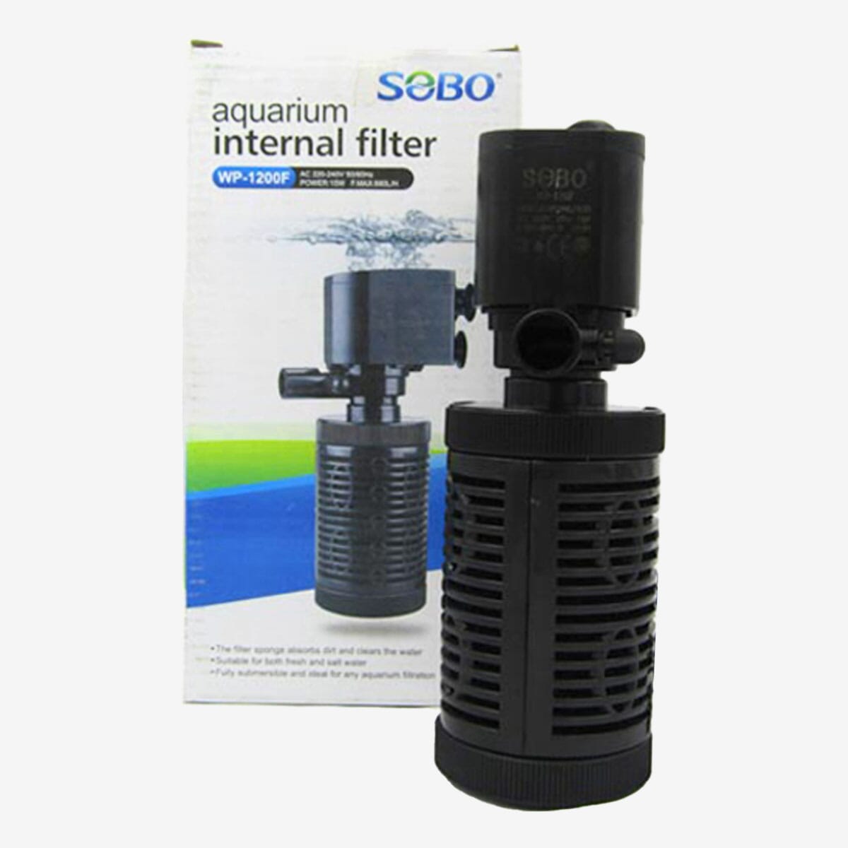 SOBO Internal Filter 15W WP-1200F For Aquarium by Crown Aquatics ...