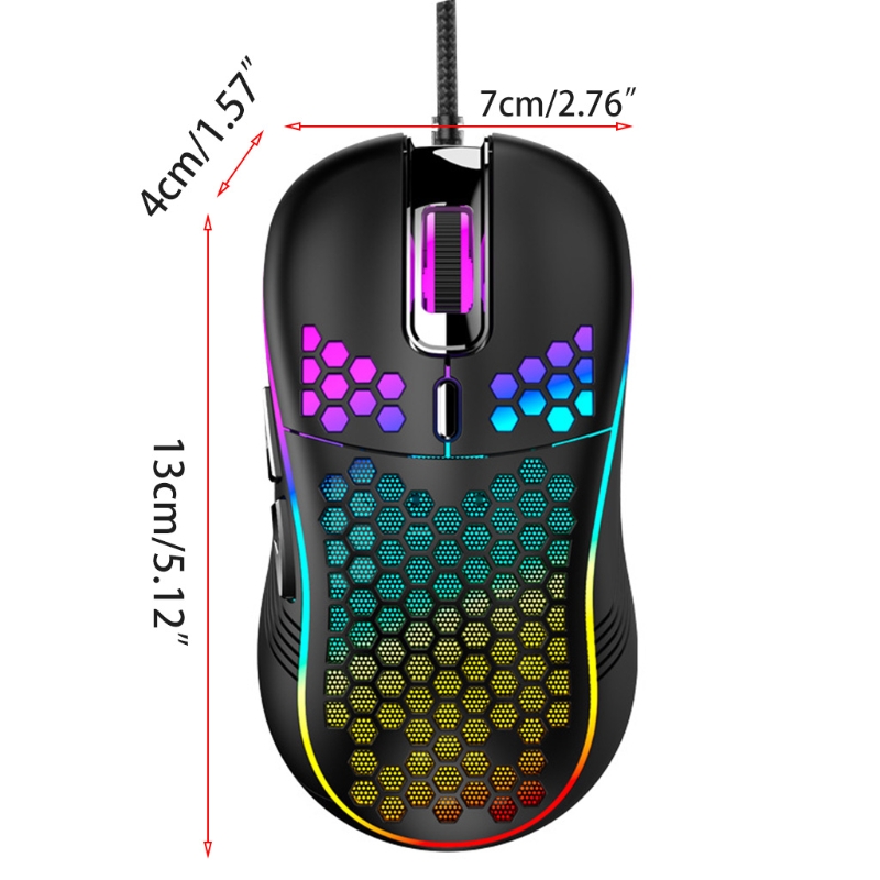 USB Wired Gaming Mouse Mechanical Mice USB Luminous Light Mouse 7200DPI ...