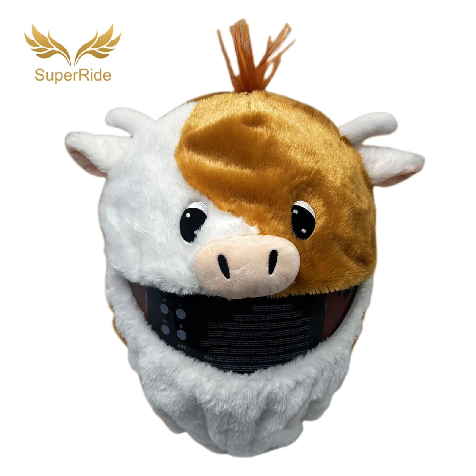 SuperRide Plush Helmet Cover Fun Animal Plush Motorcycle Helmet Cover ...