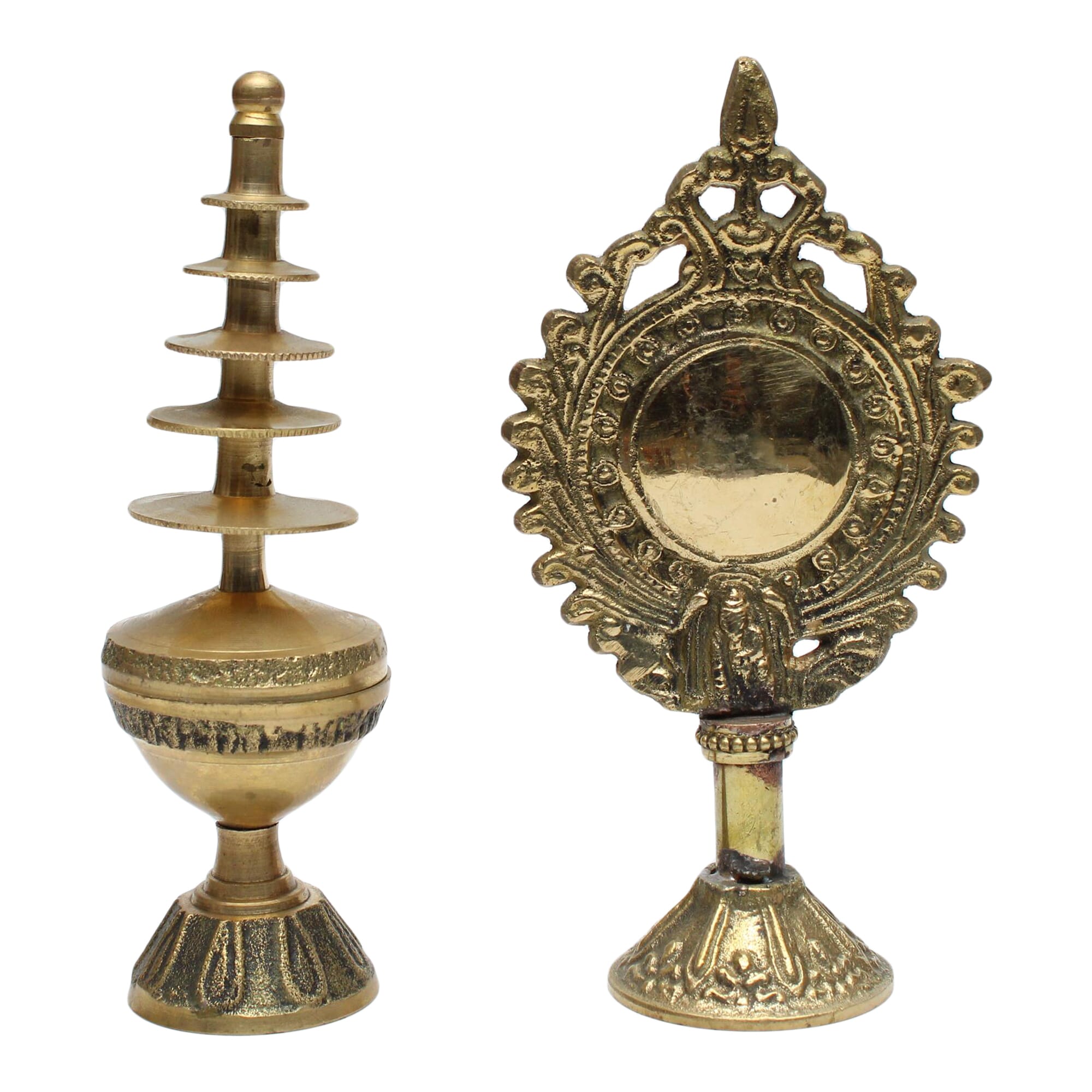 Brass Sinamu Jwala Nhyaka | Golden Color 6.75" | Shinamu Jwala Nhyaka ...