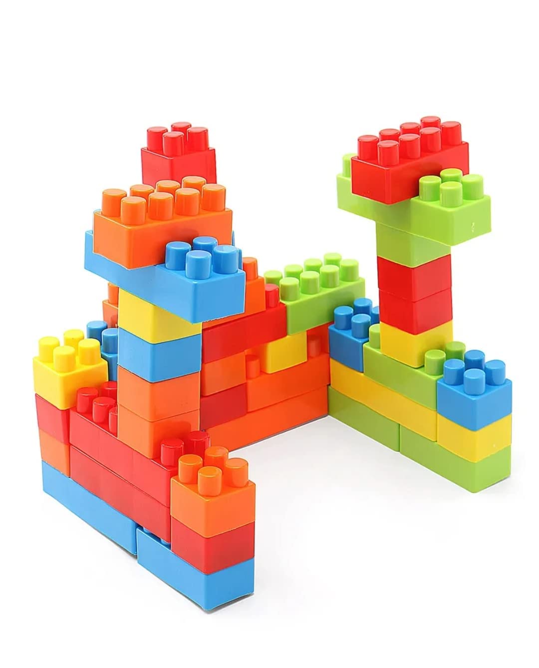 Early Learning Puzzle Assembling 45 Pieces Building Blocks Set with ...