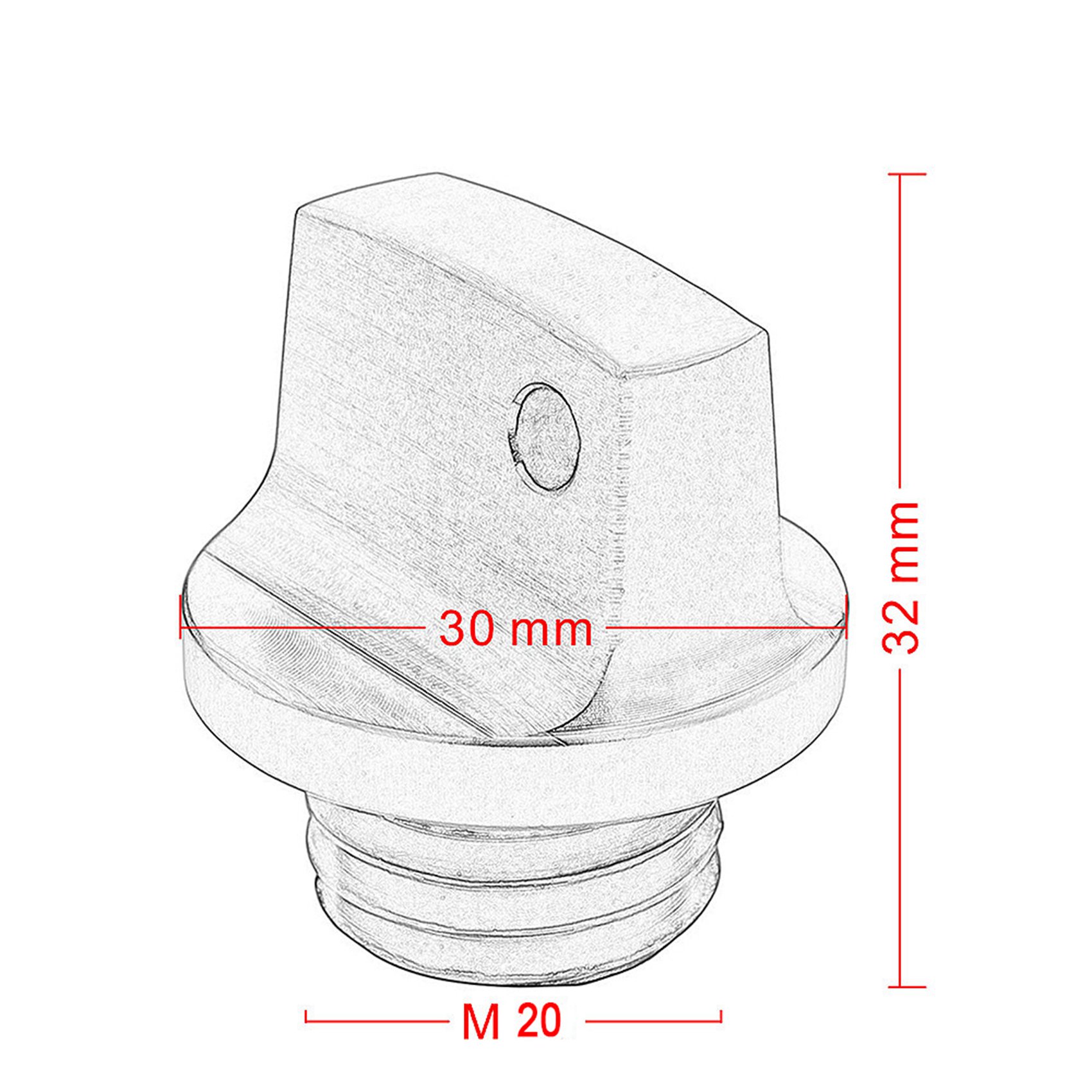 (COKP) M20X2.5 Motorcycle Crankcase Cap CNC Engine Oil Filler Screw ...