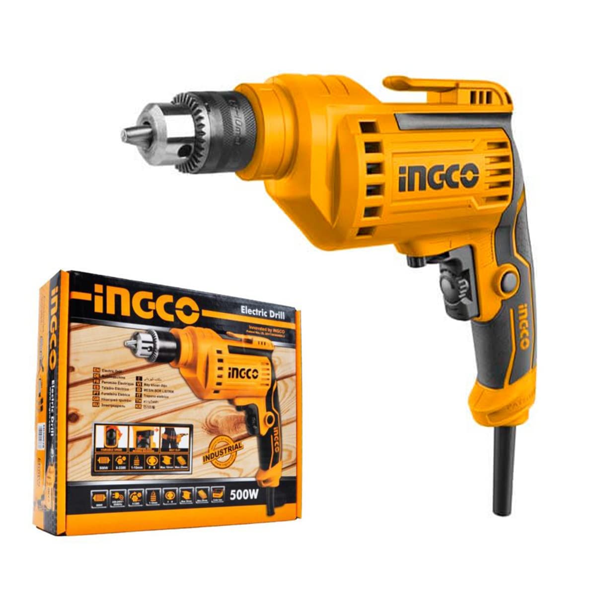 Ingco Electric drill 500W 10mm Variable Speed (With forward & reverse ...