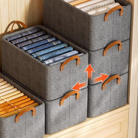 3Pcs Wardrobe Portable Clothes Organizing Storage Box | Storage Space ...