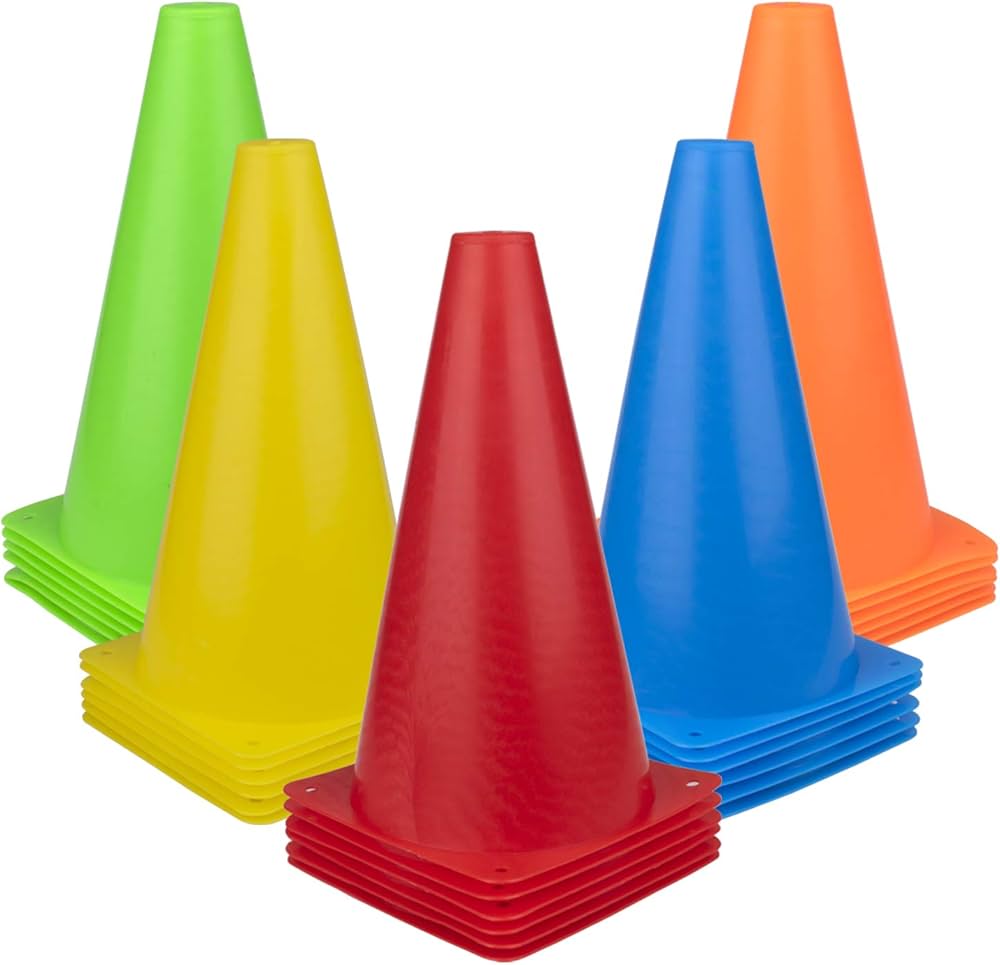 Marking Cones Football Cones 9" Set of 6 | Sturdy PU Material ...