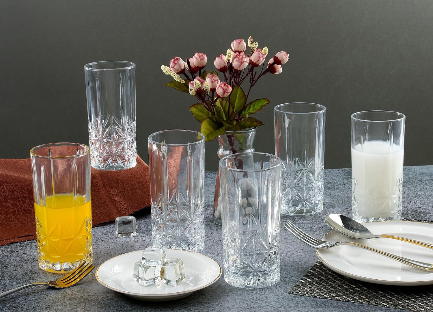 Transparent Water-Juice Glass | Crystal Clear Designer | Perk | Royal ...