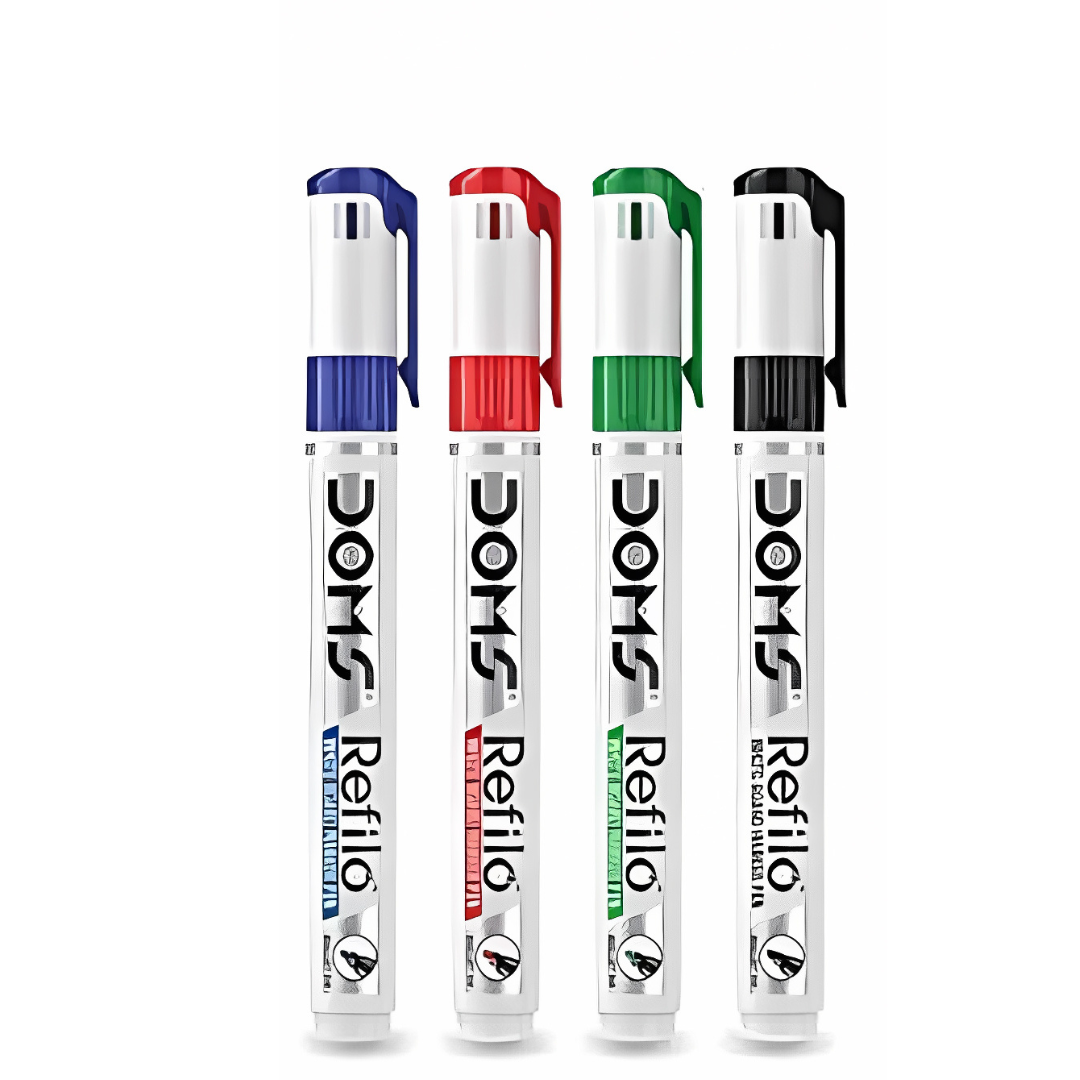 DOMS White Board Marker Pen-10 Pcs Pack | In Blue/Red/Green/Black ...