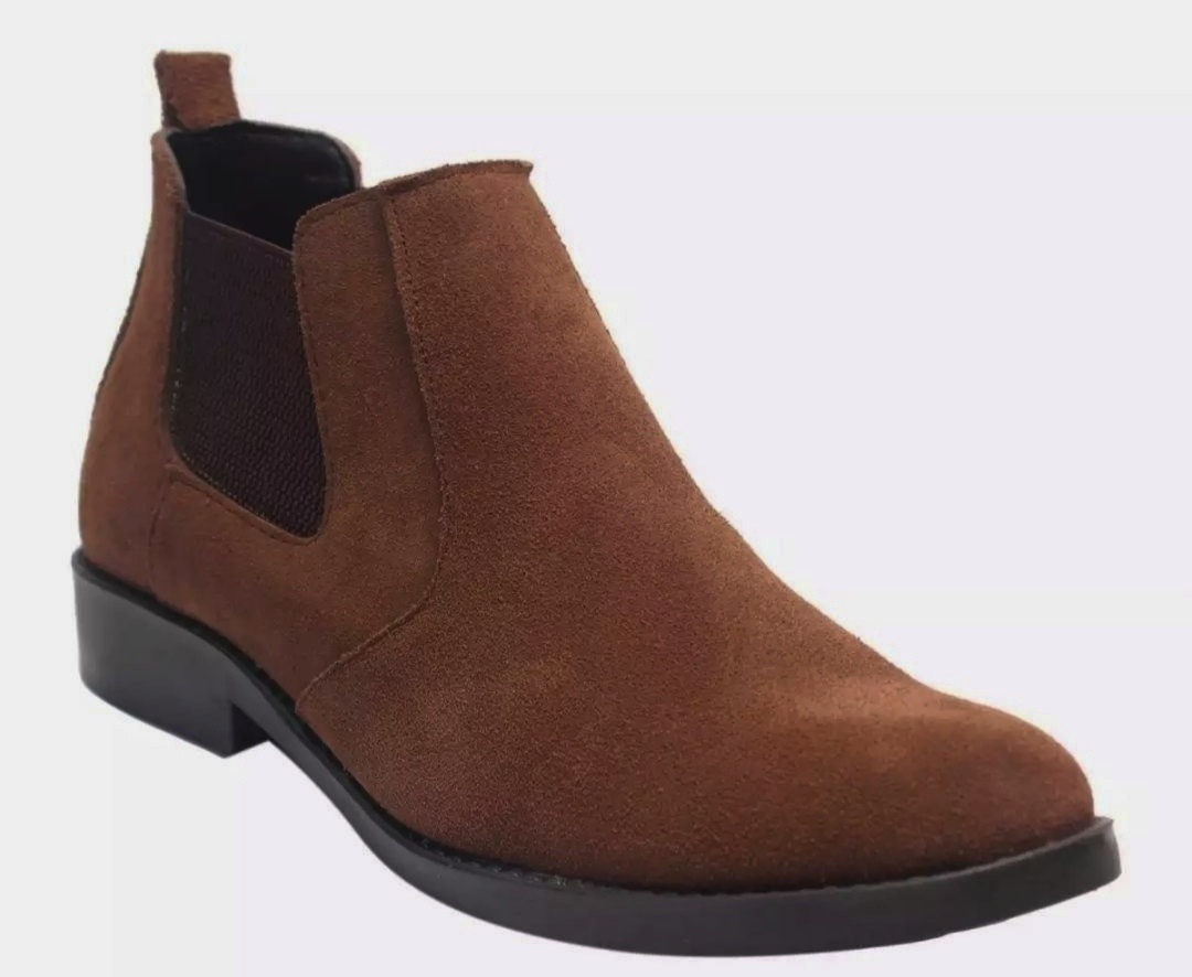Brown Suede Leather Ankle Boots For Men | Daraz.com.np