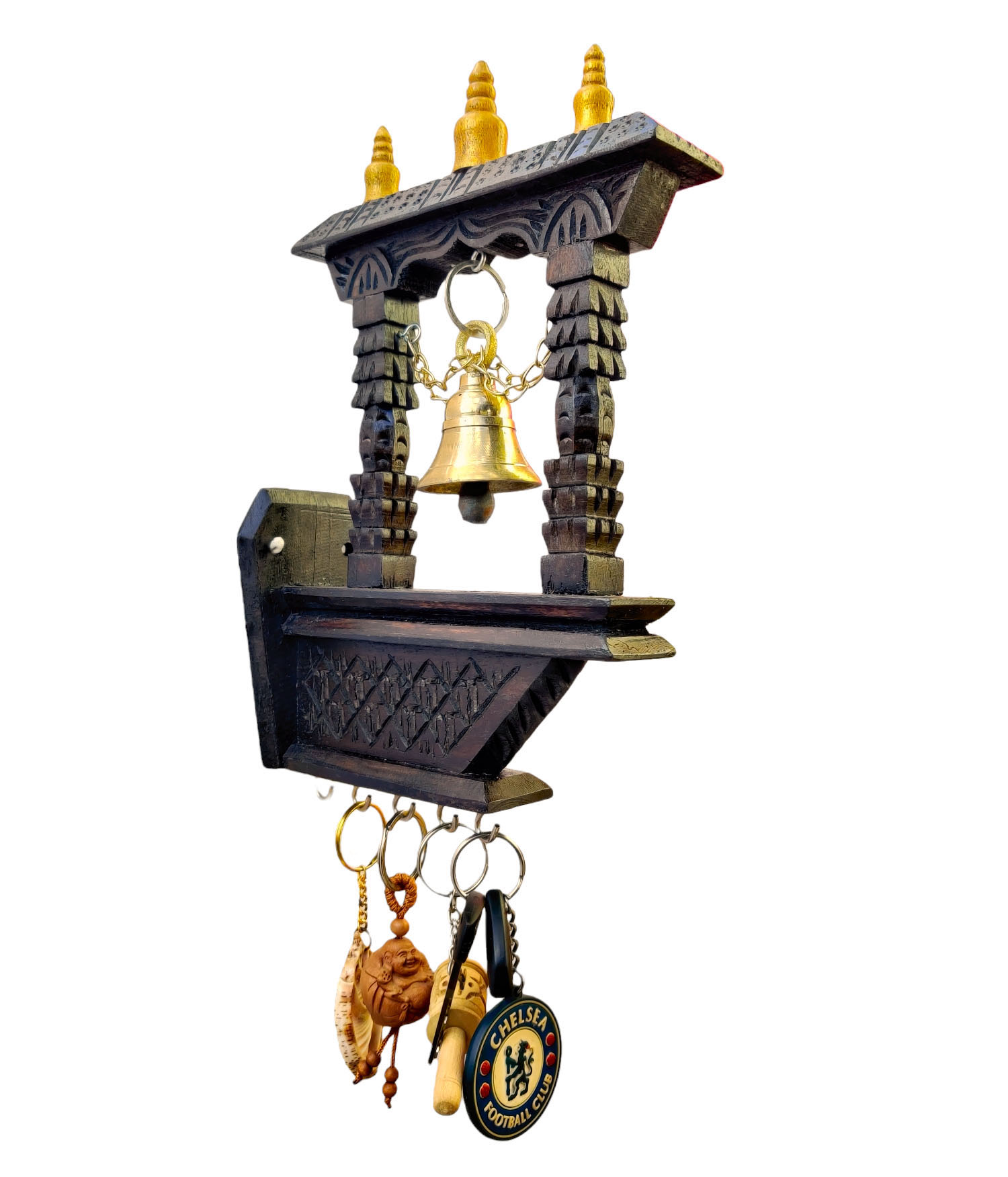 Wooden Wall Bell Traditional Keyring / Key Holder/ Wall Mount/ Wall Decor | Daraz.com.np