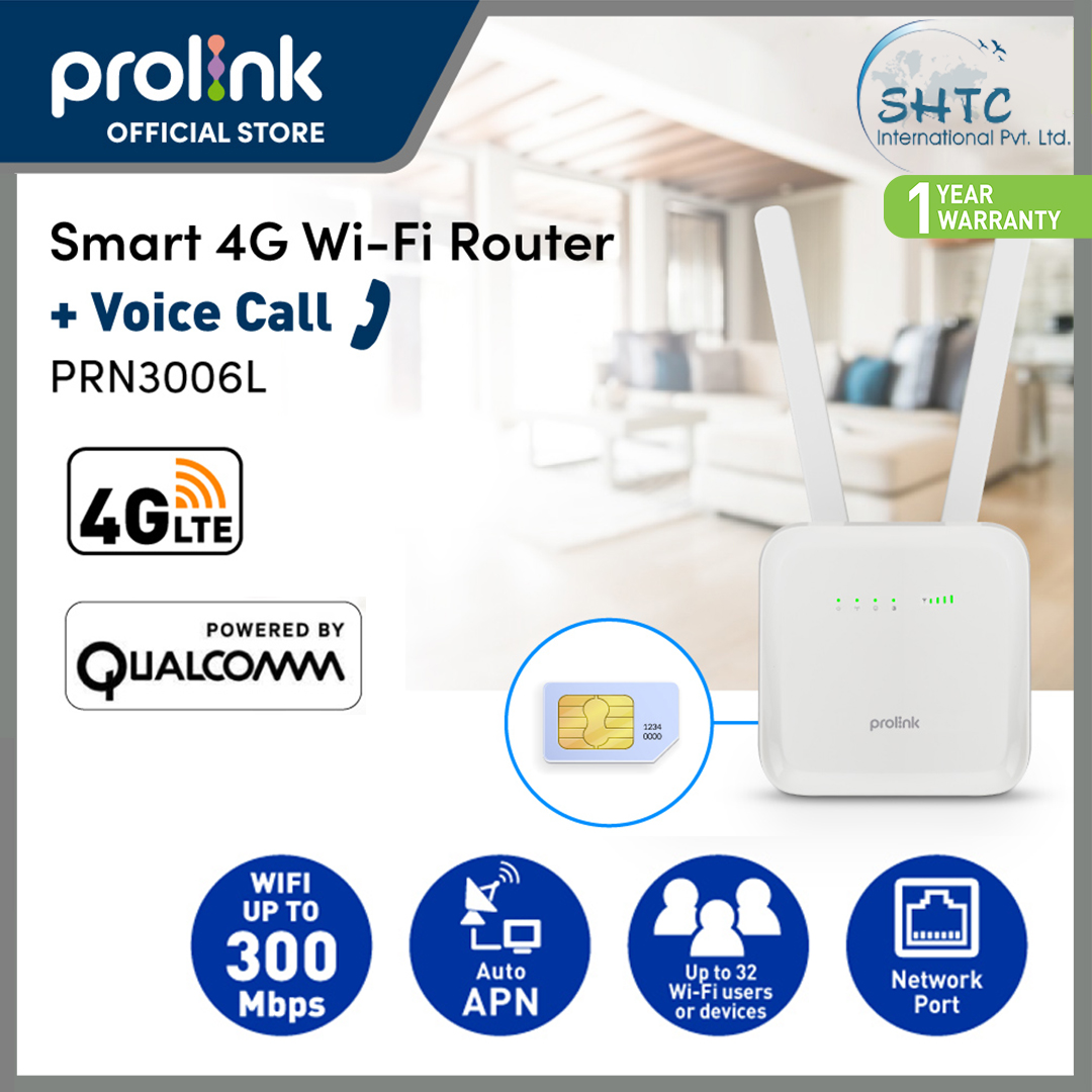 Prolink 4glte Wireless N Router With Voice Prn3006l Np