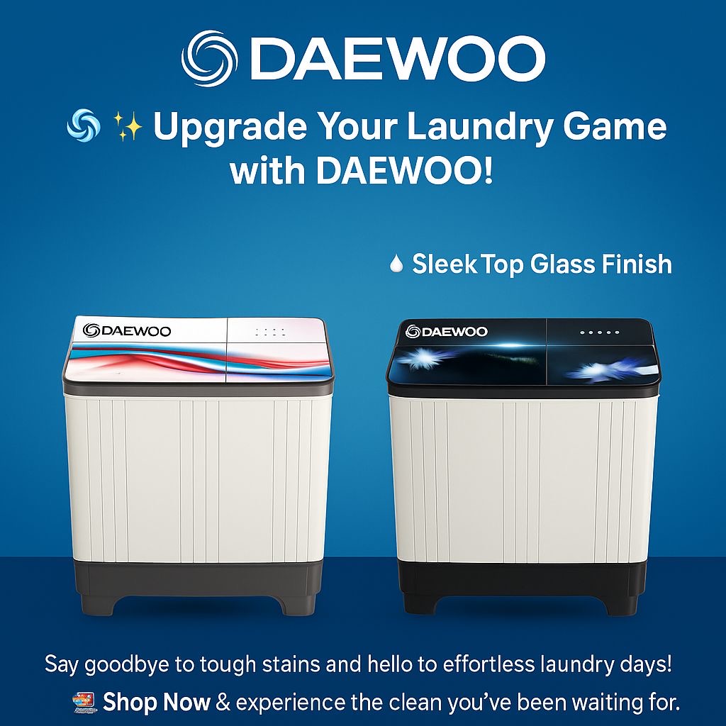 Daewoo 10 Kg Semi-Automatic Top Loading Washing Machine | 1 Year ...