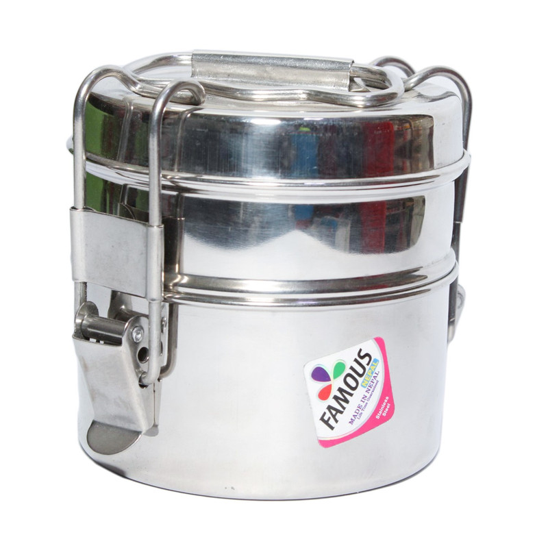 Small Famous Steel Tifin Steel Tiffin Box 2 Tie | Daraz.com.np