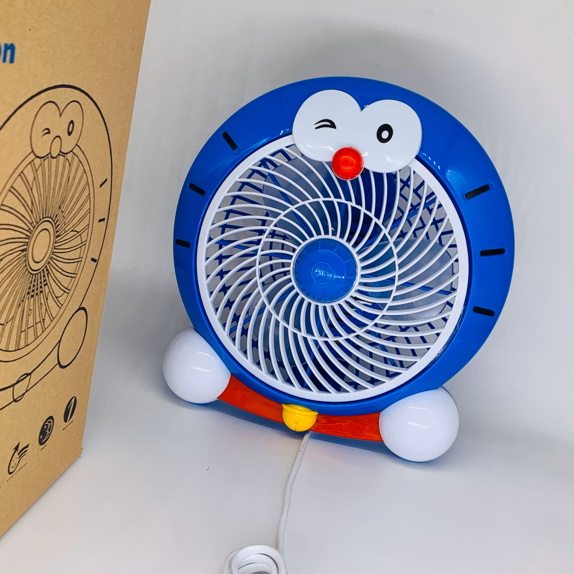 Doraemon Cartoon Mini Electric Fan Desk Fan (Design May Vary) | Daraz ...