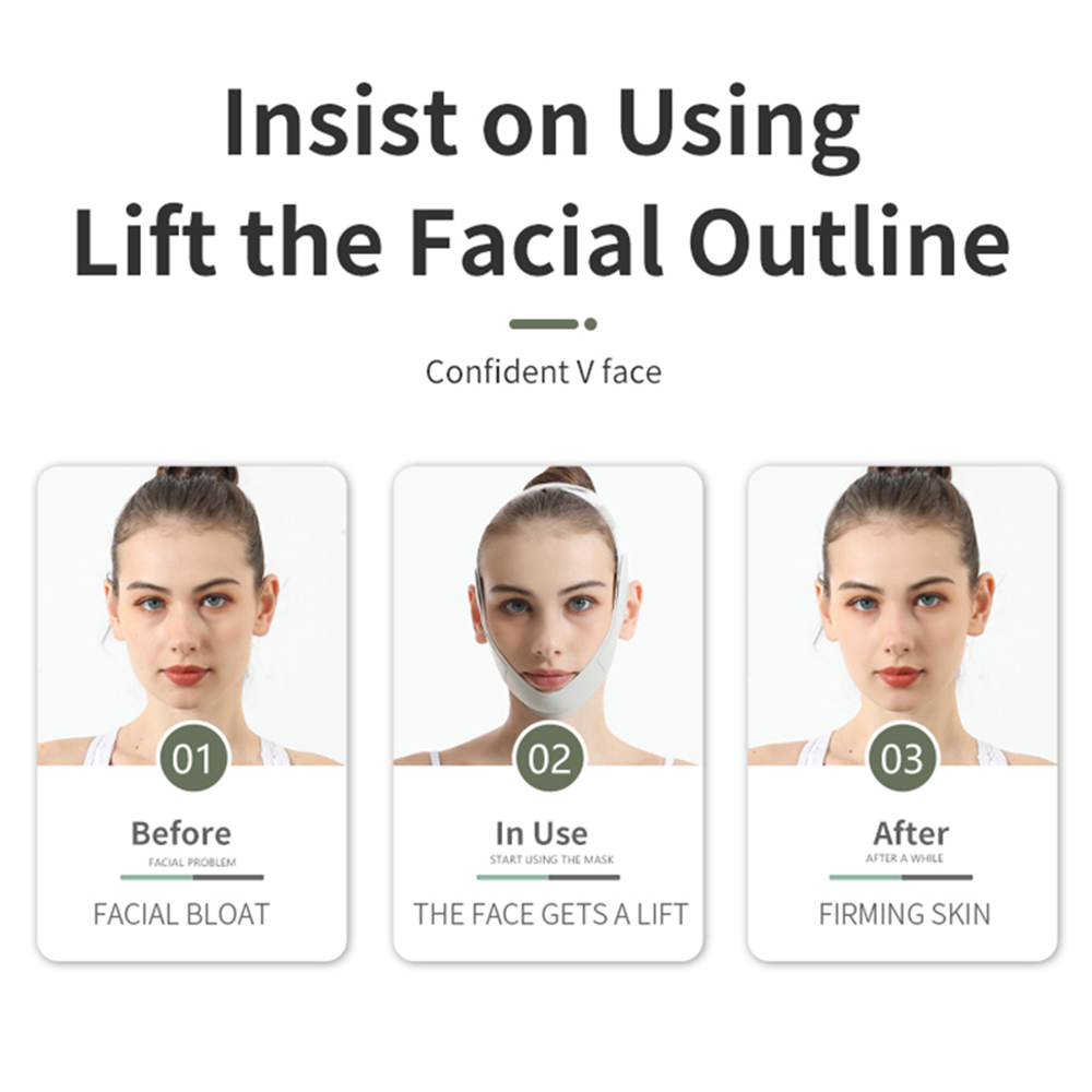 Yuanyan Elastic Face Slimming Bandage V Line Face Shaper Women Chin ...
