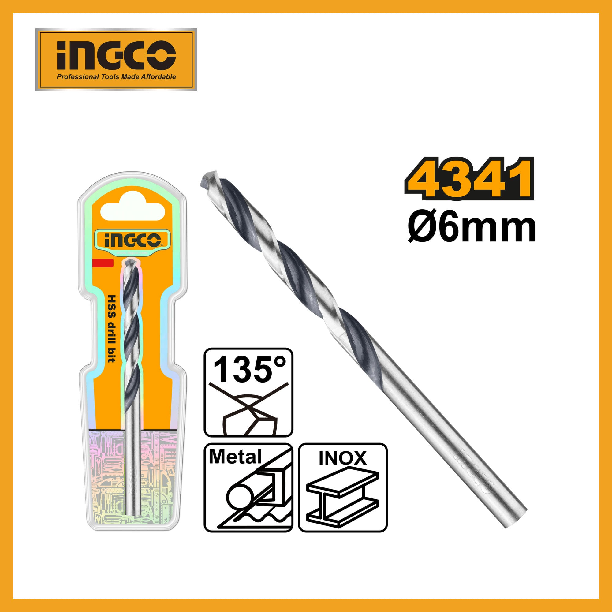 INGCO 4341 HSS drill bit 4mm/5mm/6mm | Daraz.com.np