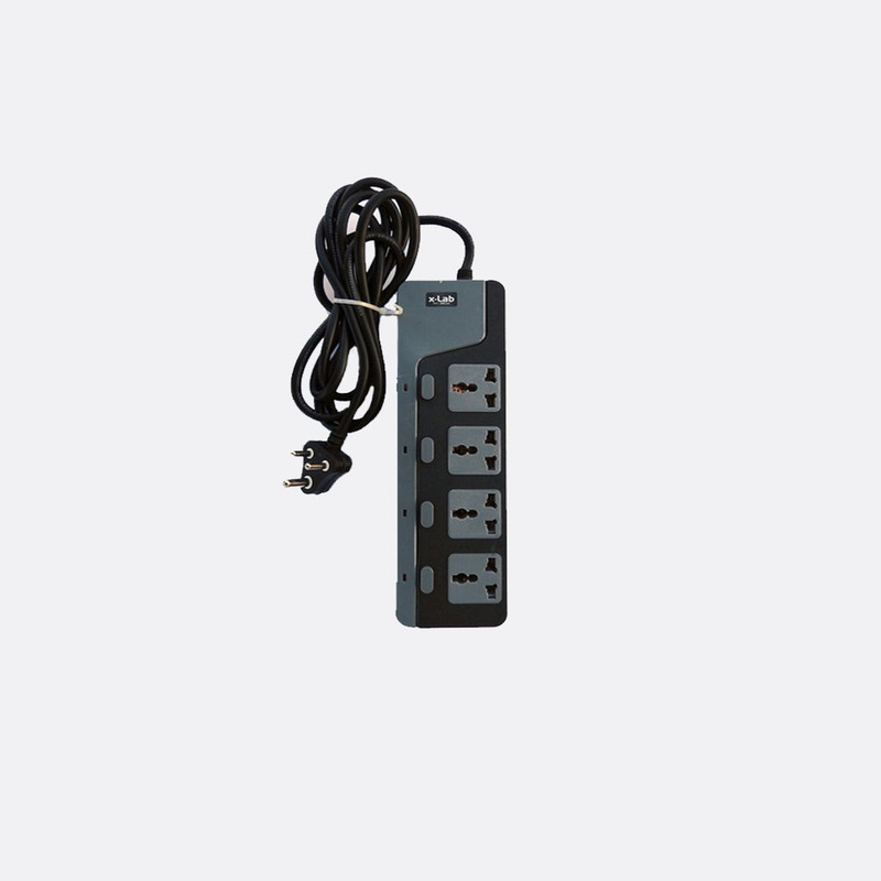 XLab 4 Universal Sockets - 1.5 Meters, Pure Copper Power Extension ...