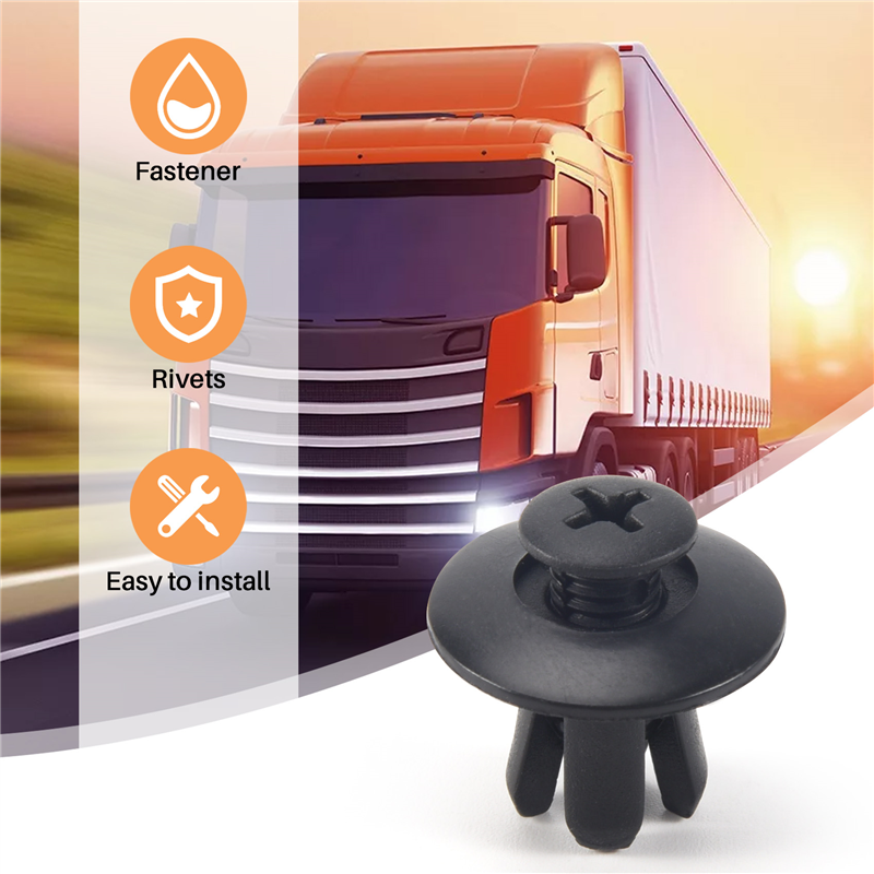 25 Pcs Plastic Push in Bumper Door Rivets Clip 8mm Hole Black | Daraz ...