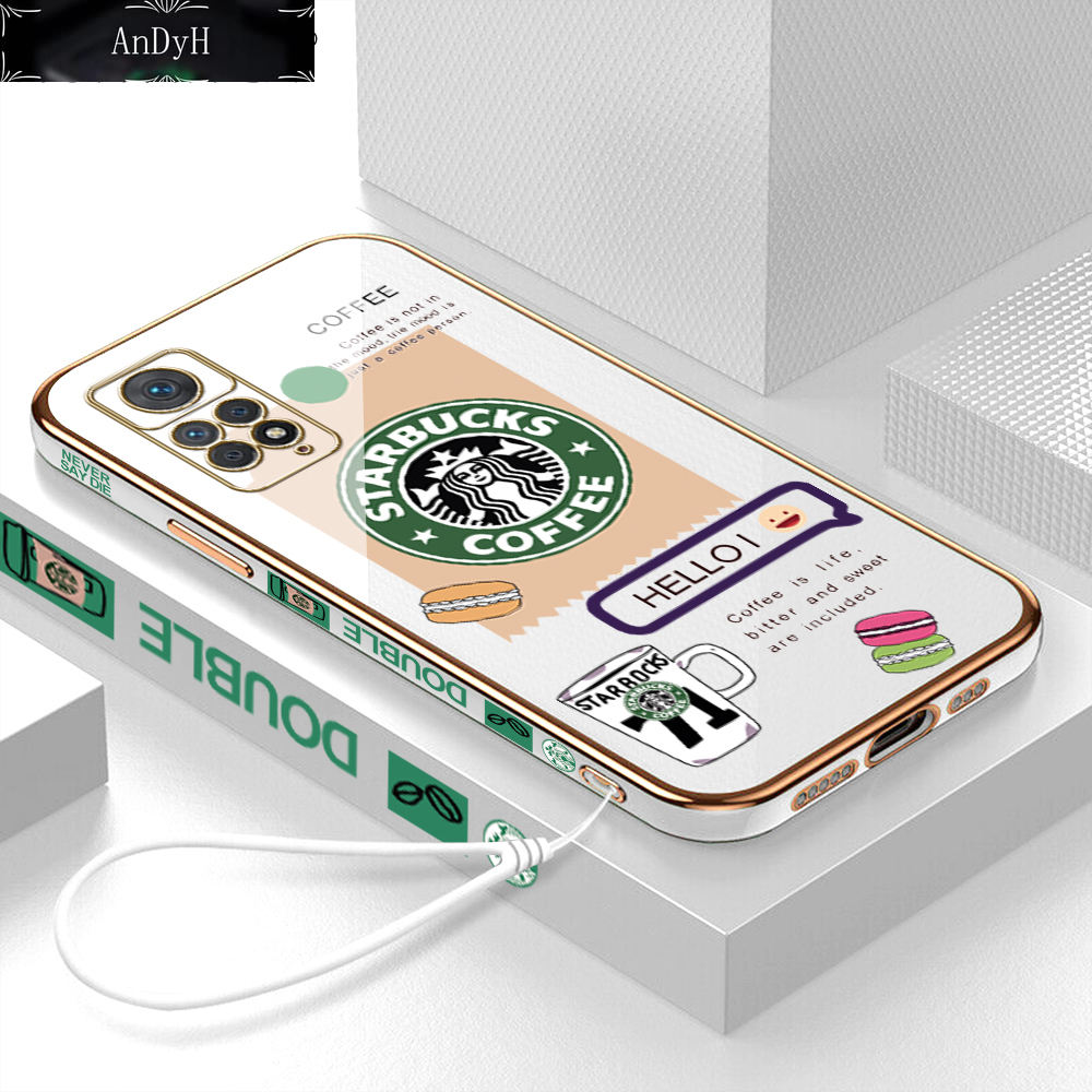 AnDyH Casing For Xiaomi Redmi Note 11 Pro 4G 5G Case Fashion Starbucks ...