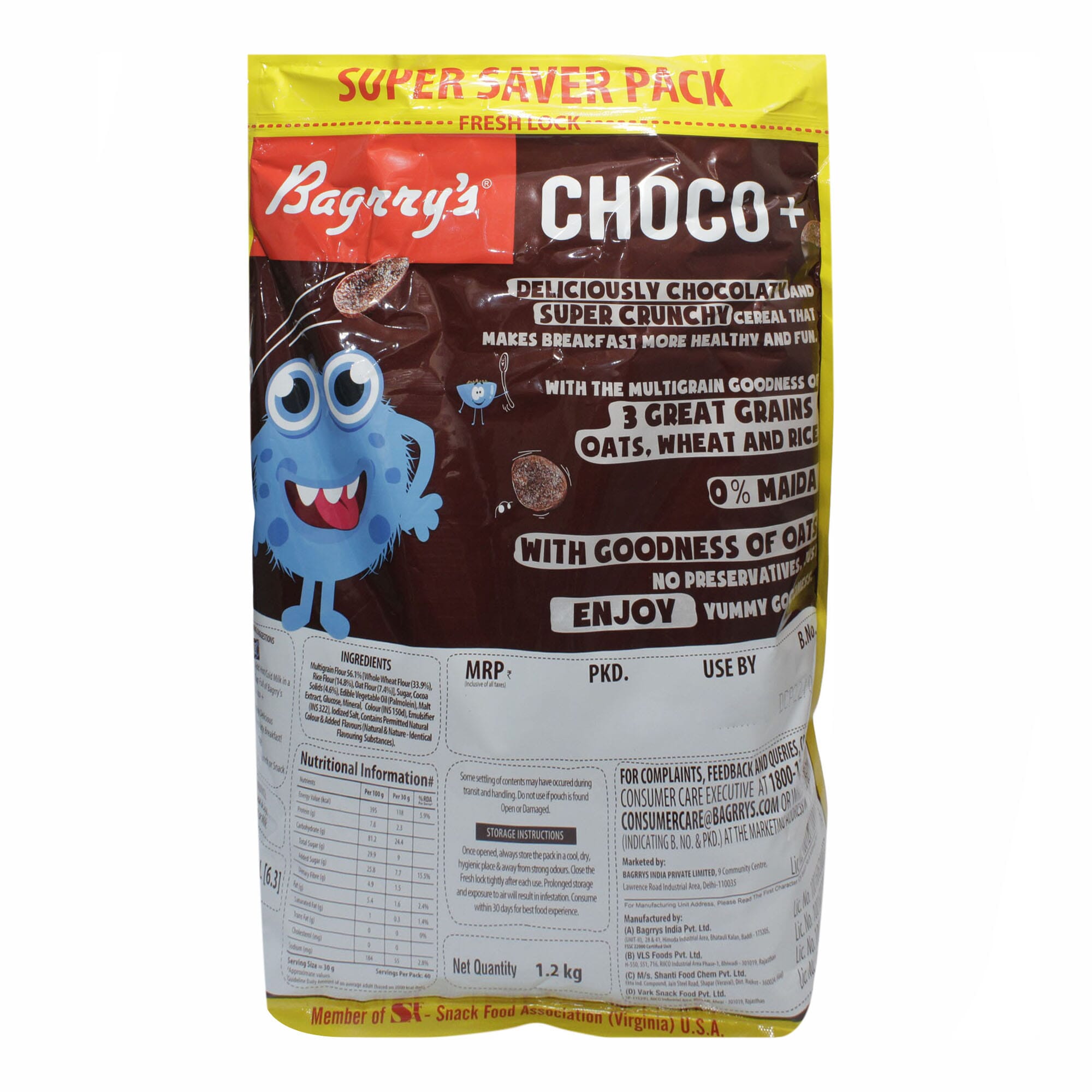 BAGRRYS CHOCO + POUCH (1200g) | Daraz.com.np