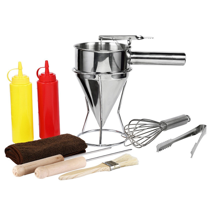 10 PCS Octopus Ball Liquid Funnel Set Octopus Ball Cooking Funnel with ...