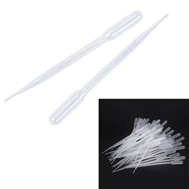 50Pcs 10Ml Clear Plastic Transfer Pipet Pasteur Pipettes Droppers & 100 ...