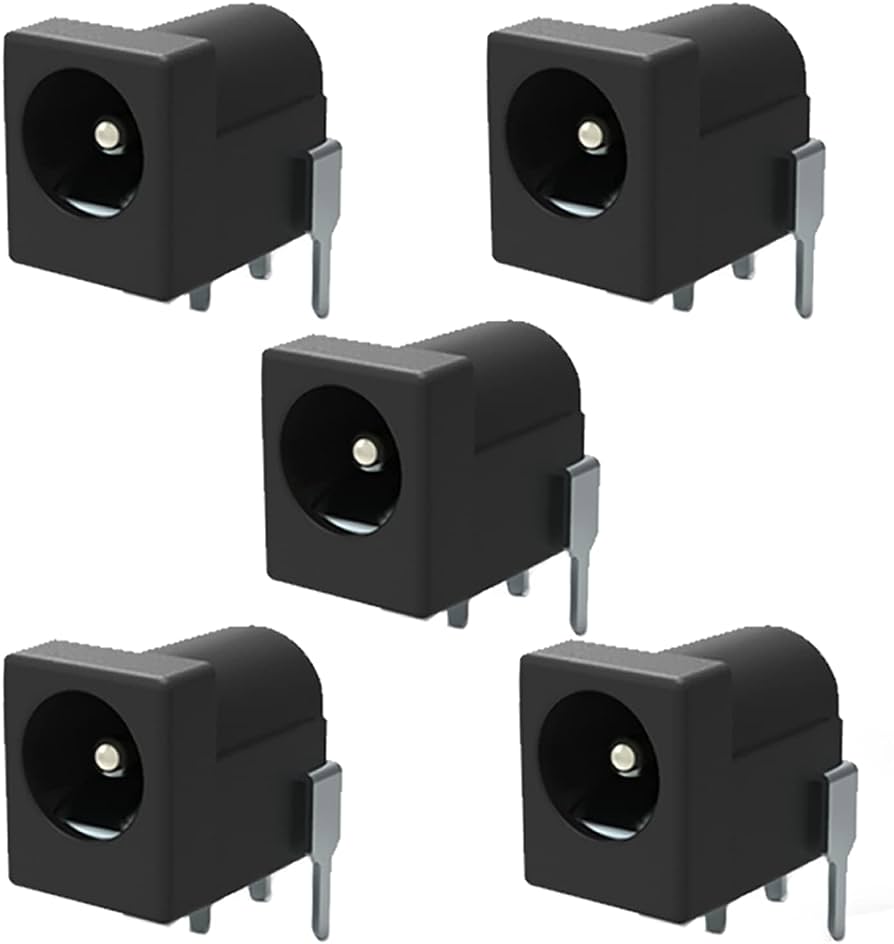 California JOS Breadboard-Friendly 2.1mm PCB Mounting Female DC Power ...