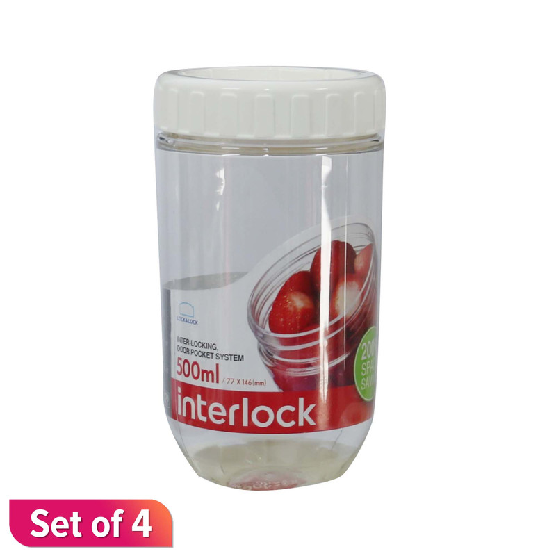 LocknLock Interlock Stackable Refrigerator Door Plastic Container, Pack ...