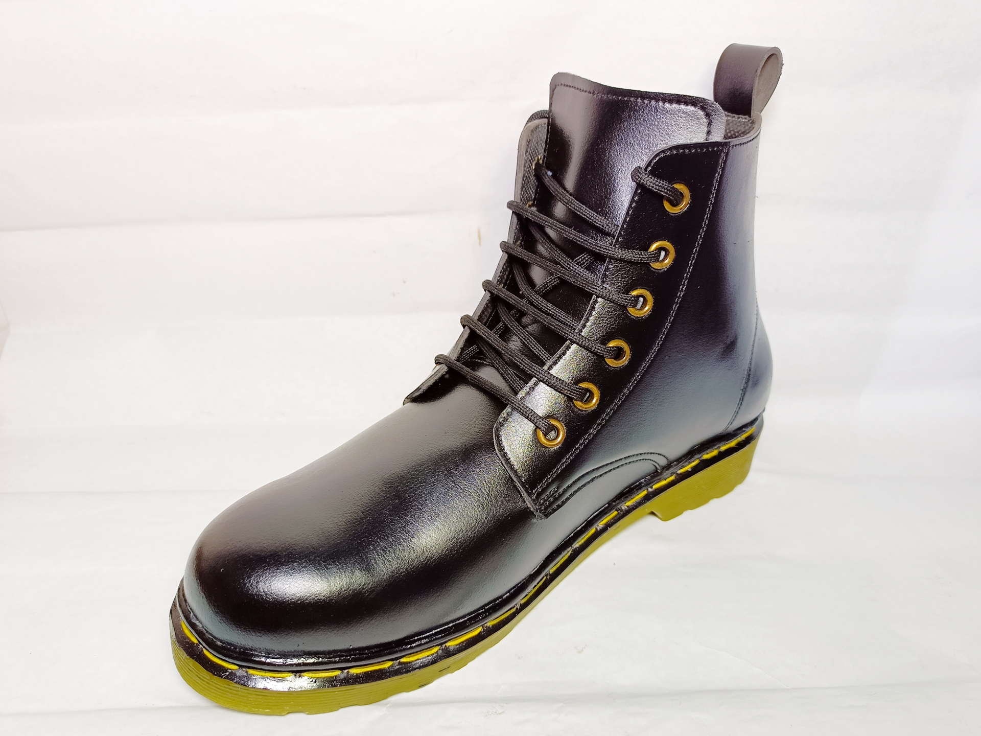 Black Leather Boot Martin For Boys | Daraz.com.np