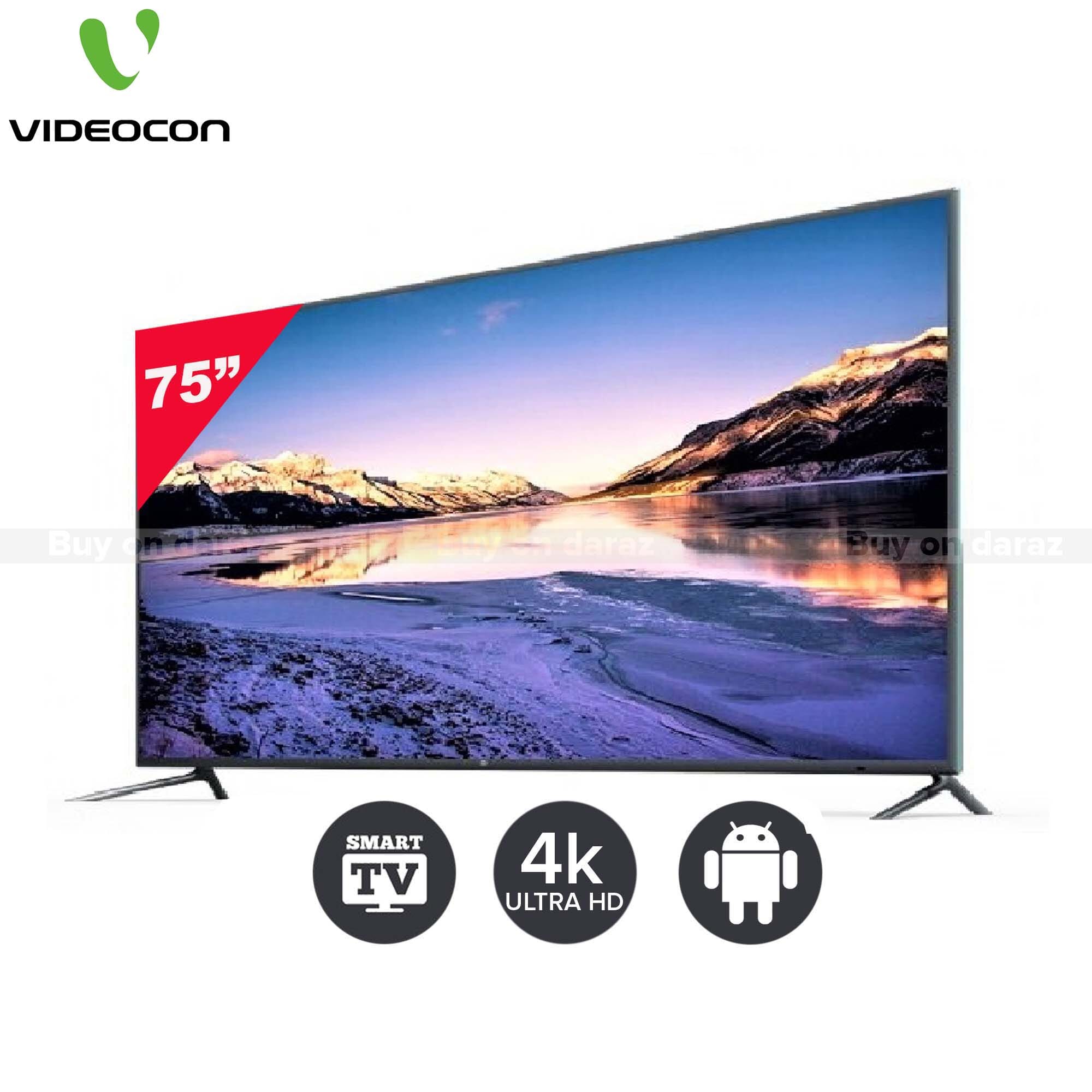 Videocon 72 Led Tv Uhd 4K Web OS Smart Frameless Voice Control Dolby ...