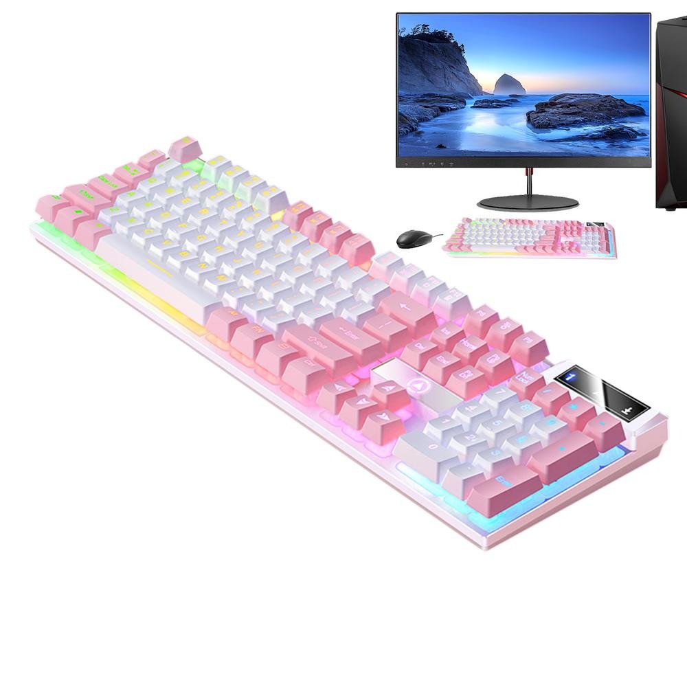 Fashion K500 Gaming Keyboard 104 Keys Luminous Wired Keyboard USB ...