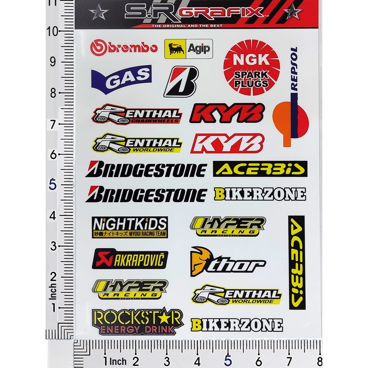 Bridgestone And Mix (8 x 11 Inch) Good Quality, Imported Decal Stickers ...