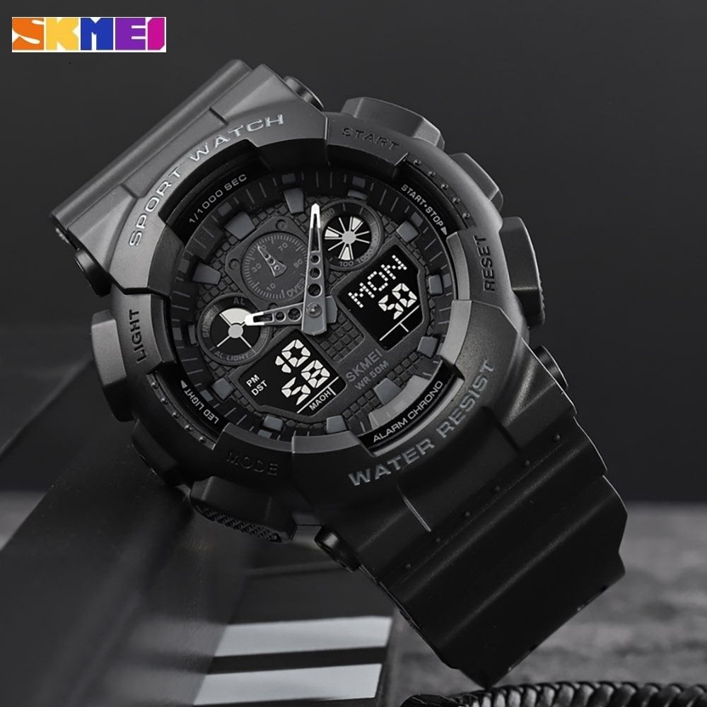 SKMEI 1832 Analog Digital Dual Display Sport Chronograph LED Light ...
