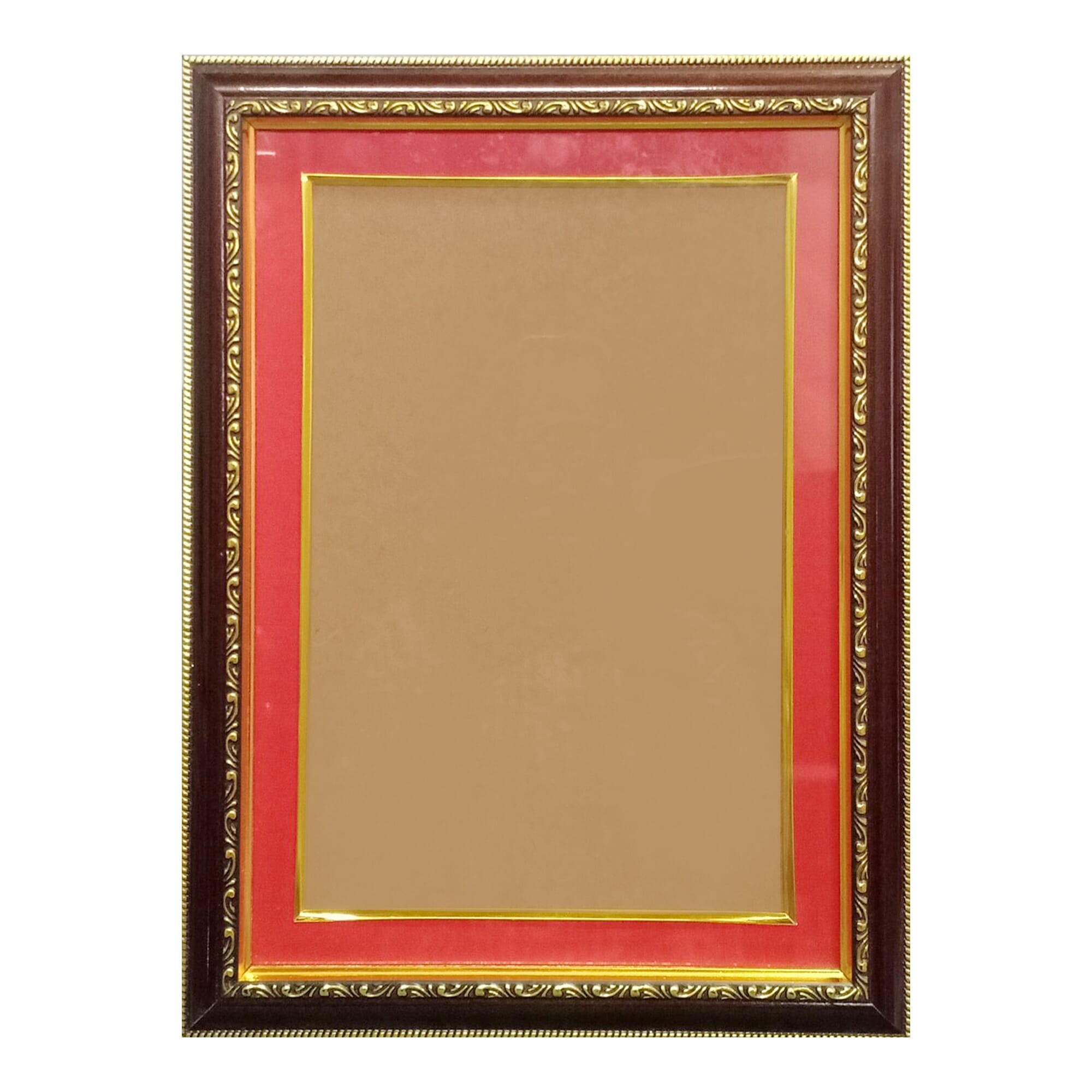 Brown/Golden Colour Wooden Photo Frame With Side Border Design 14X 20 ...