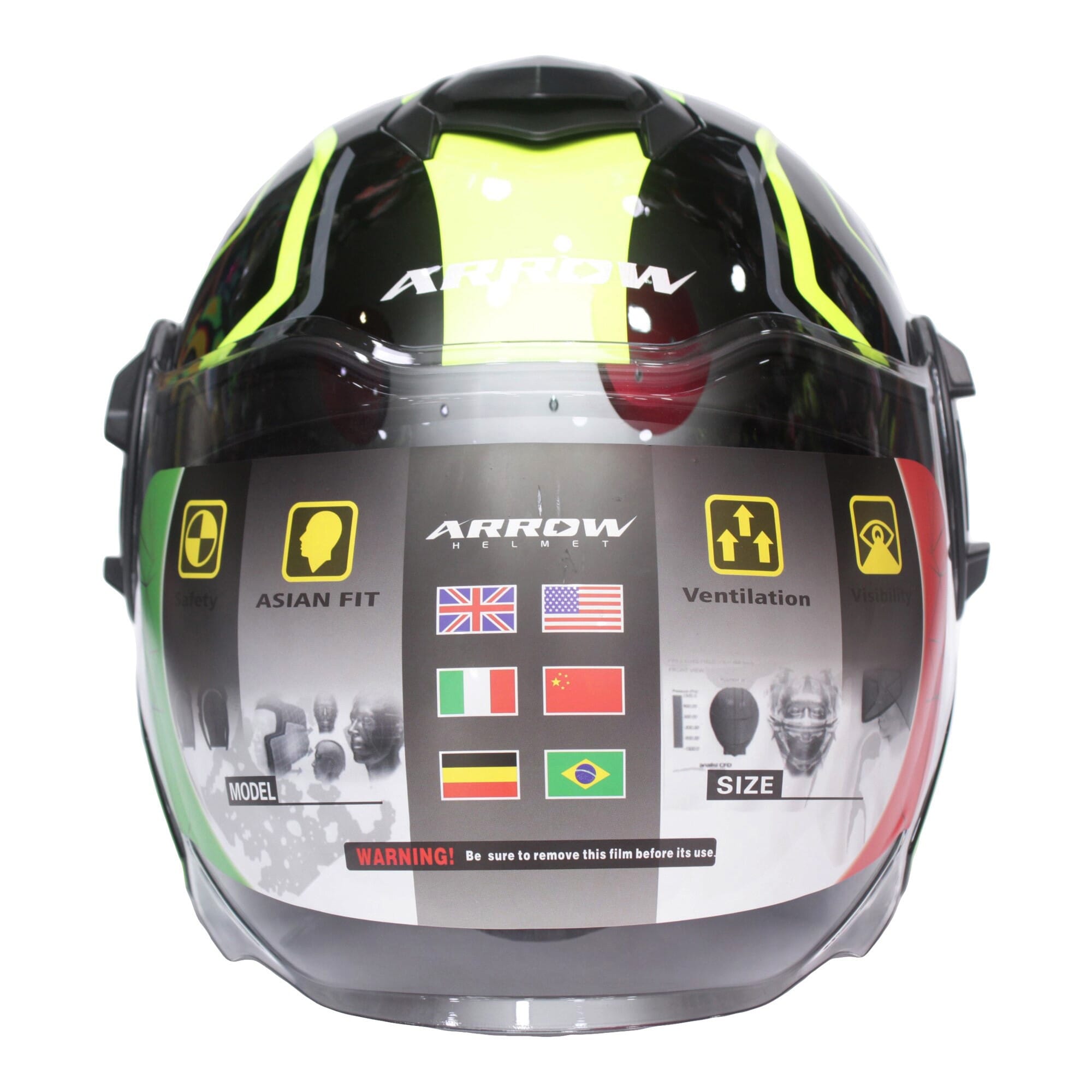 Arrow Double Visor Half Helmet | Daraz.com.np