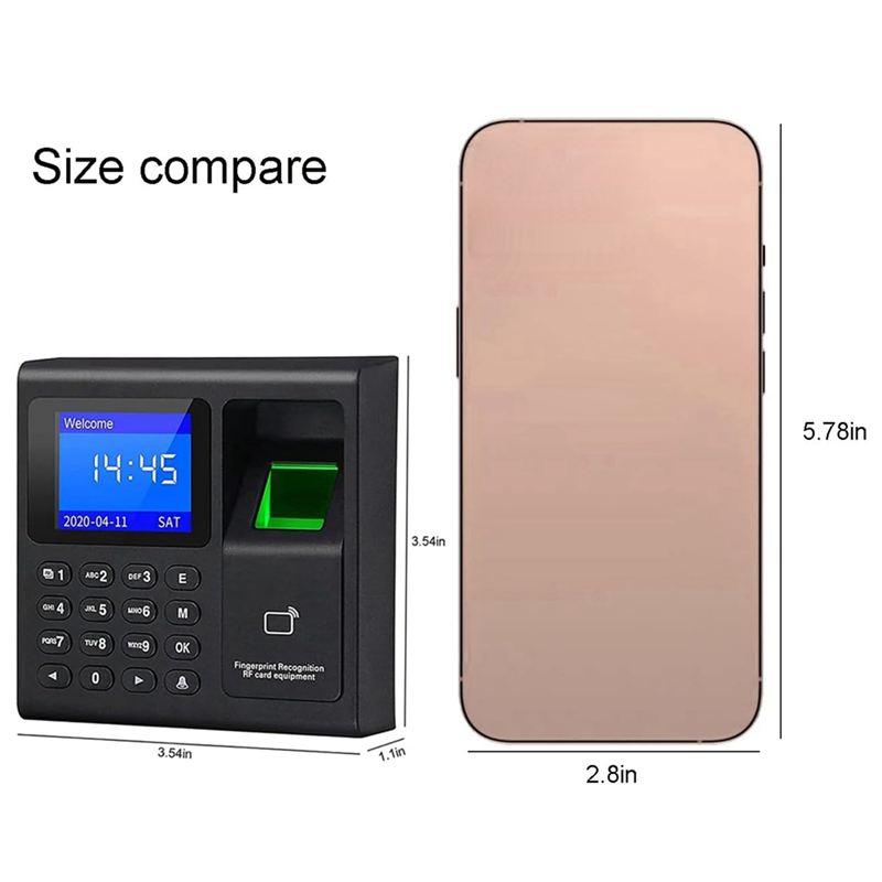Time Attendance Machine Fingerprint Password Time Clock for Employee ...